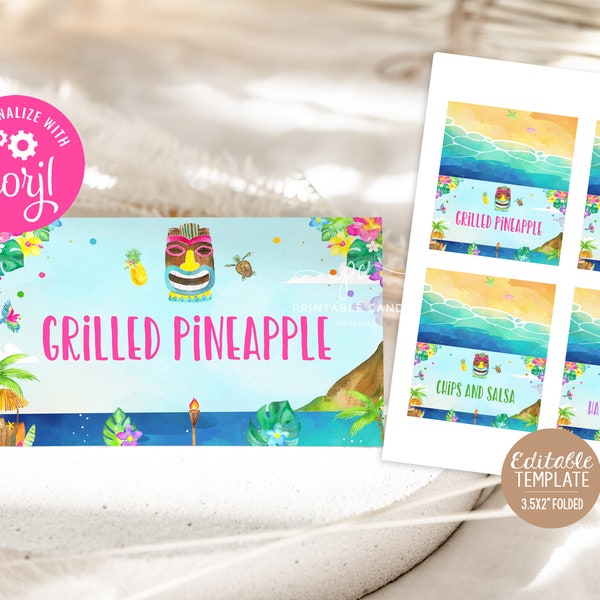 Beach Food Labels - Etsy