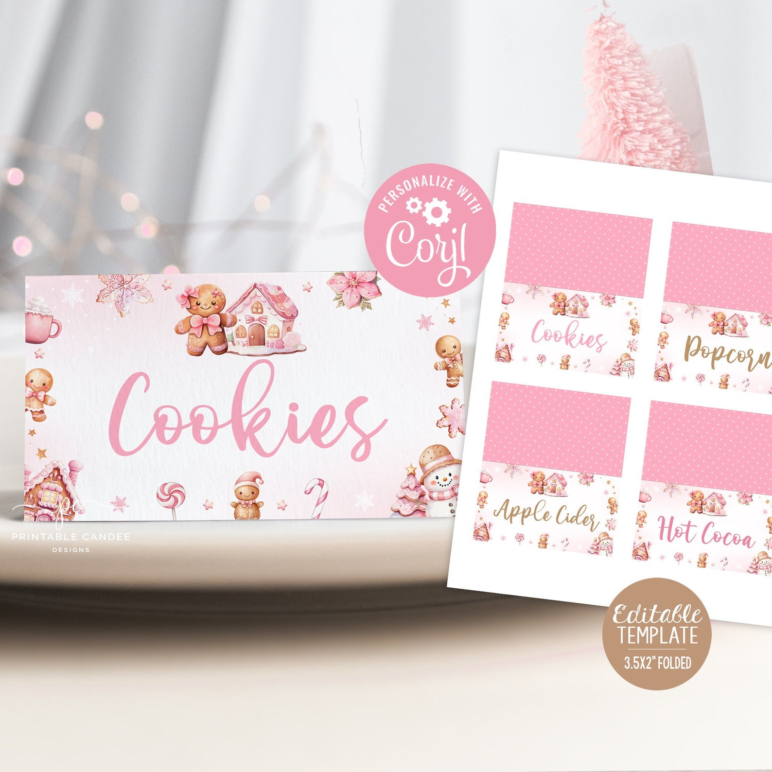 Christmas Cookie Food Labels Oh Snap Cookie Decorating Party Table ...
