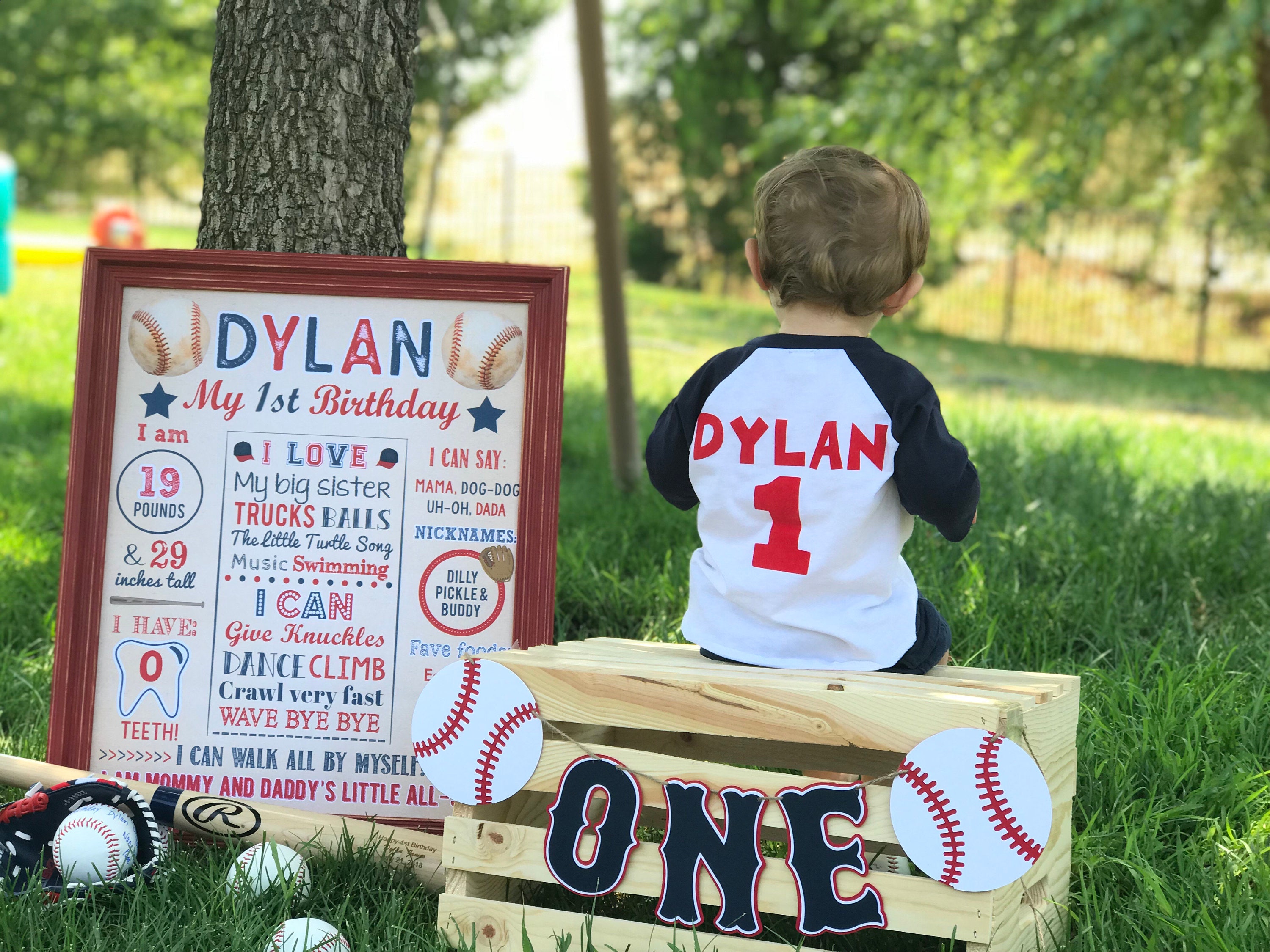 Baseball First Birthday Chalkboard Sign Baseball Birthday - Etsy