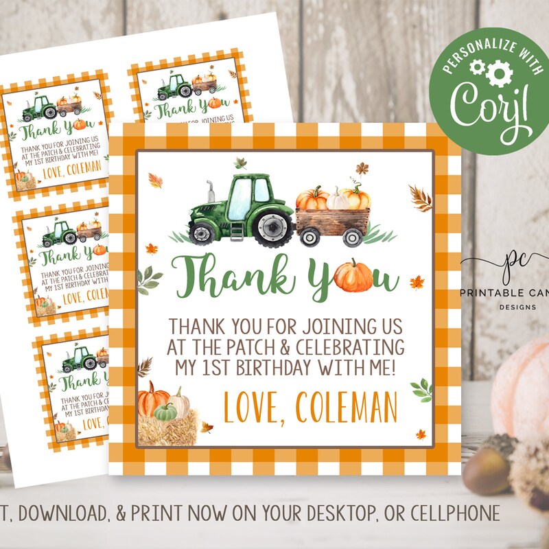 Autumn Tractor - Etsy
