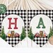 Editable Camping Flag Banner One Happy Camper Smores Black Lumberjack ...