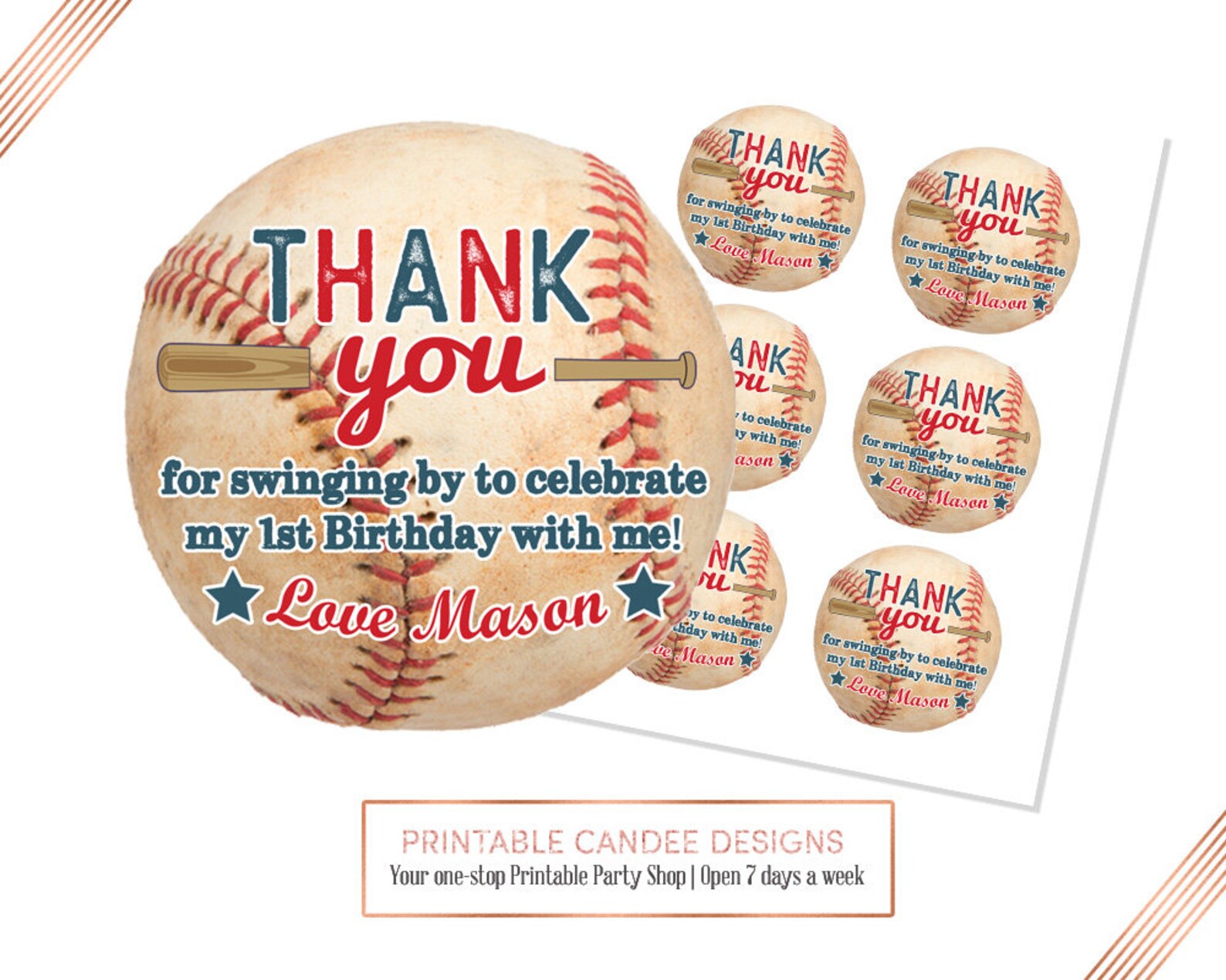 Baseball Favor Tags Baseball Gift Tags Baseball Party Decor - Etsy