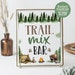 Trail Mix Bar Sign Camping Party Decor Lumberjack One Happy Camper ...