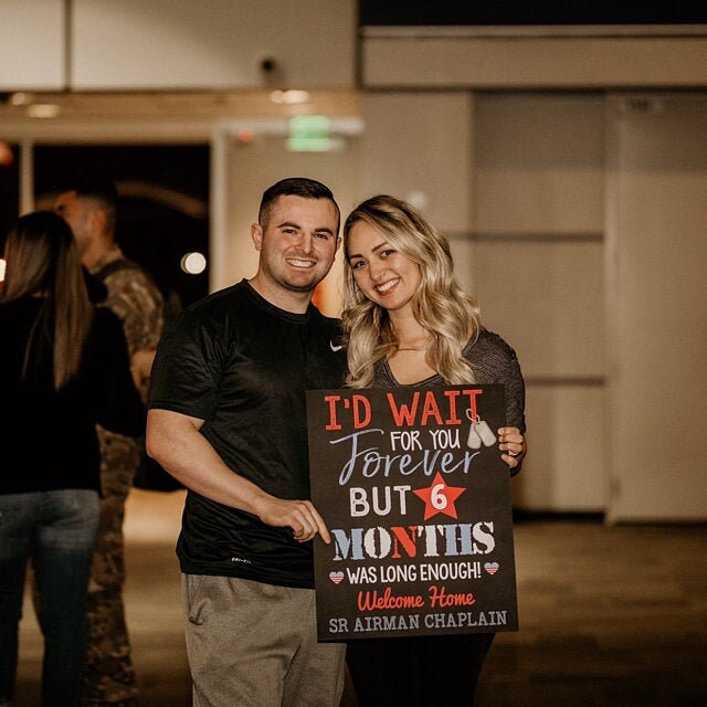 Welcome Home Wife Spouse Husband Sign Red White Sailor Navy | Etsy