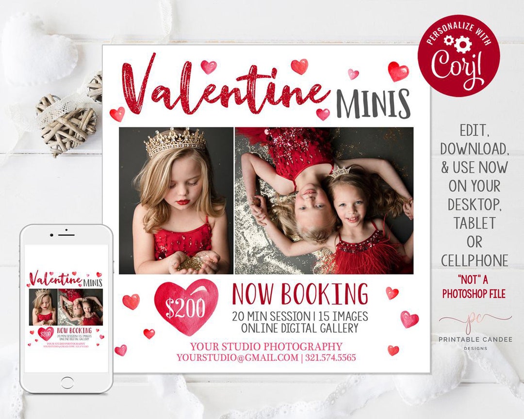 Valentine Minis Session Template Valentine's Day Photography Mini ...