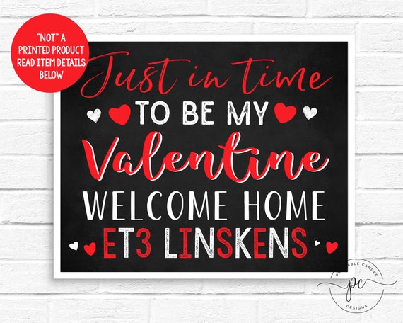 Welcome Home Spouse Husband Sign Valentine Sailor Navy | Etsy