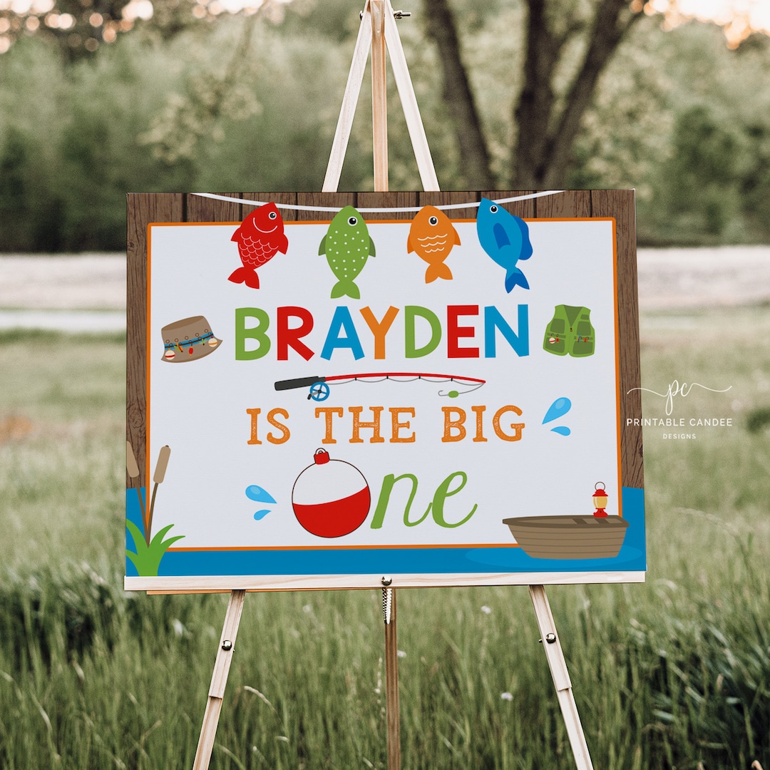 Fishing Party Backdrop 1st Birthday Decor the Big One Background Poster ...