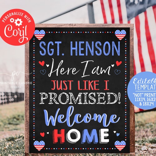 Welcome Home Dog Sign Dad Pet Homecoming Back From Deployment - Etsy