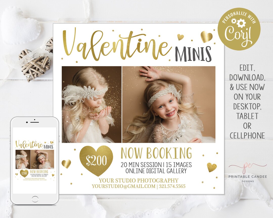 Valentine Minis Session Template Valentine's Day Photography Mini ...