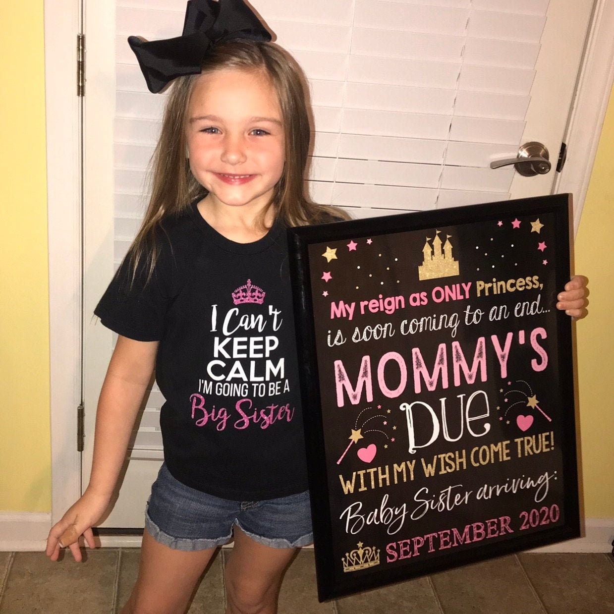 Princess Big Sister Announcement Pregnancy Photoshoot Prop Promoted to ...