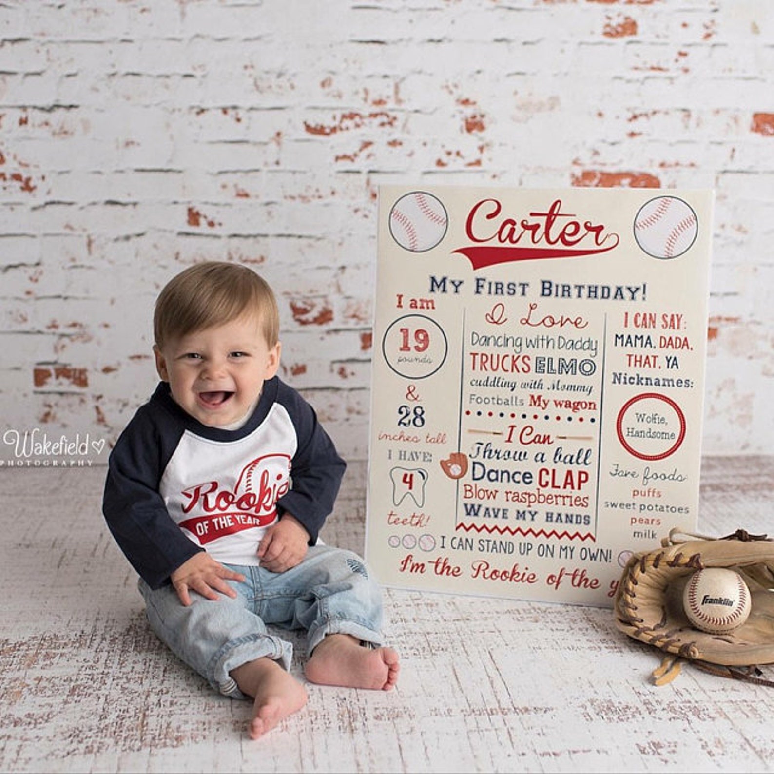 Baseball First Birthday Chalkboard Sign Baseball Birthday | Etsy