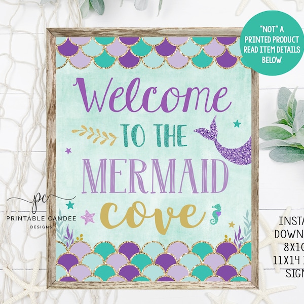 Mermaid Party Welcome Sign - Etsy