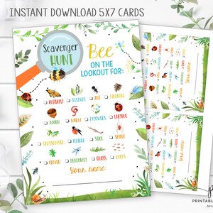 Nature Scavenger Hunt Game Bug Hunt Party Game Insect Birthday - Etsy