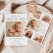 Tiny Details Birth Announcement Template Minimalist Editable Newborn ...