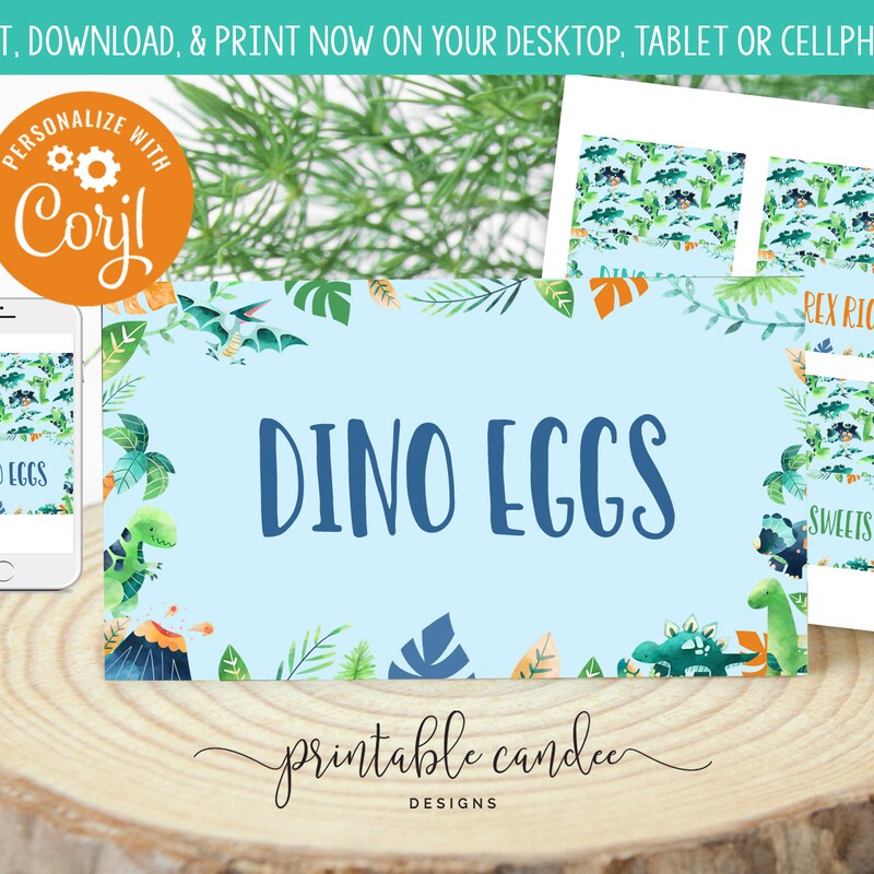 Dinosaur Baby Shower Menu - Etsy