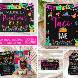 Fiesta Birthday Food Labels Editable Mexican Theme Cactus Party Food ...