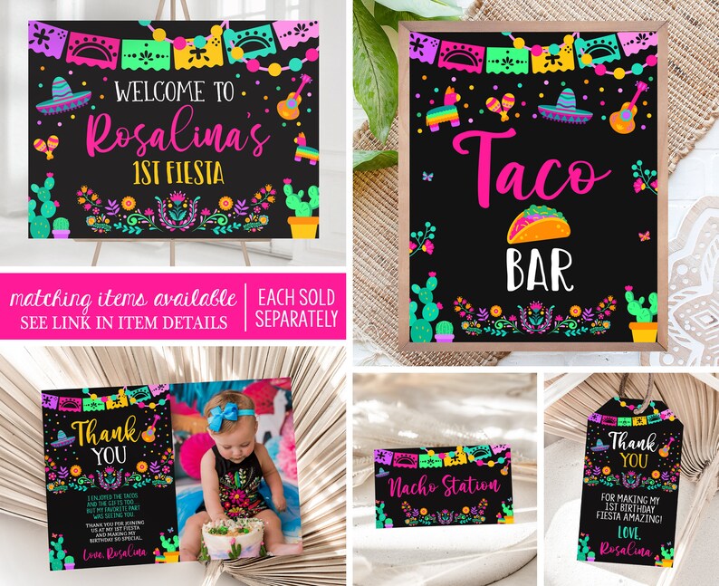 Fiesta Birthday Food Labels Editable Mexican Theme Cactus Party Food ...