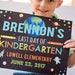 First Day of Preschool Sign 1st Day of Kindergarten Boy Planets Oter ...