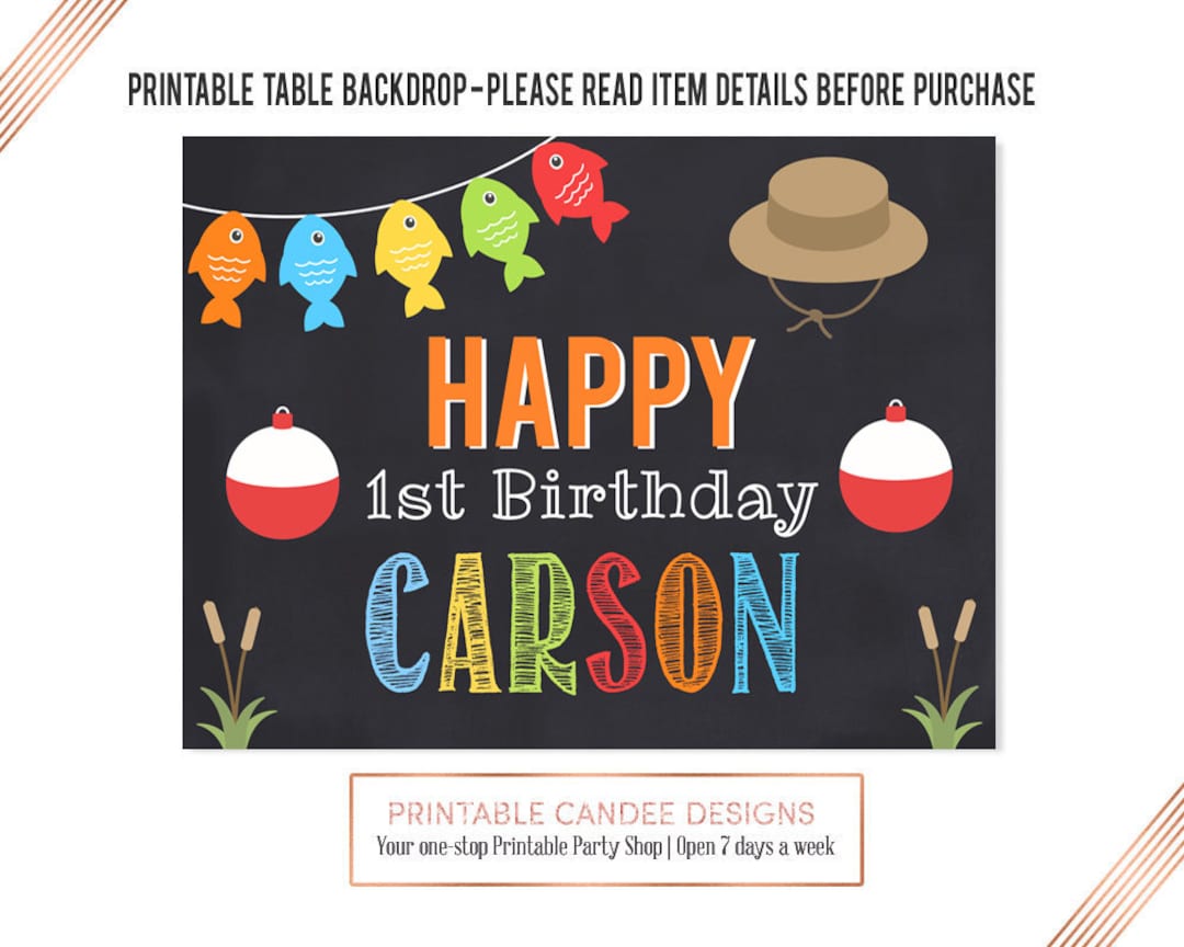 Fishing Party Backdrop, Fishing Backdrop, Fishing Birthday, Fishing ...