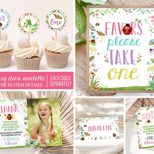 Bug Favor Tags Editable Girl Bug Birthday Party Insect Theme Gift Tags ...