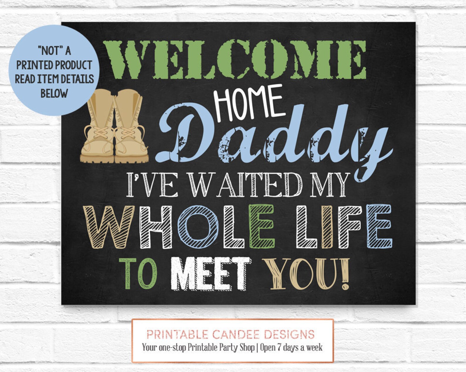 Baby Welcome Home Daddy Sign Child Waited Whole Life | Etsy