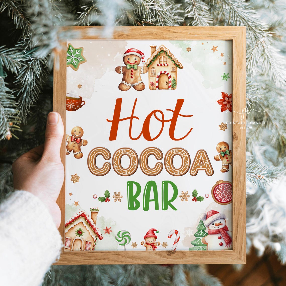 Christmas Cookie Hot Cocoa Sign Oh Snap Cookie Decorating Party Table ...