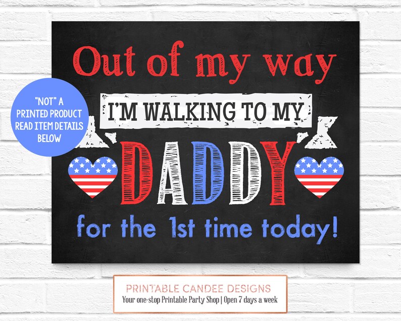 Welcome Home Daddy Sign Red White Blue Homecoming Back from | Etsy