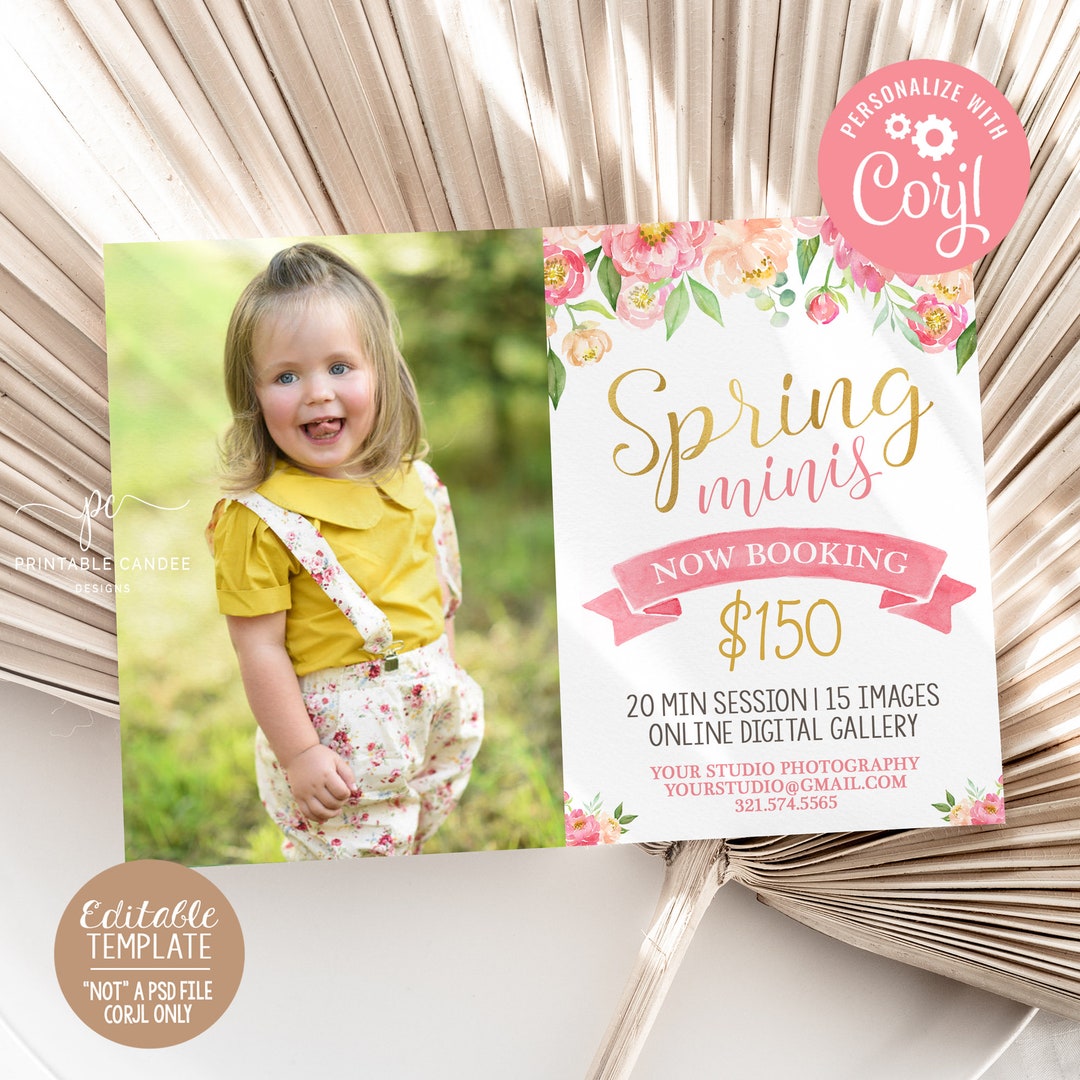 Spring Mini Sessions Template Floral Photography Spring Minis Session ...
