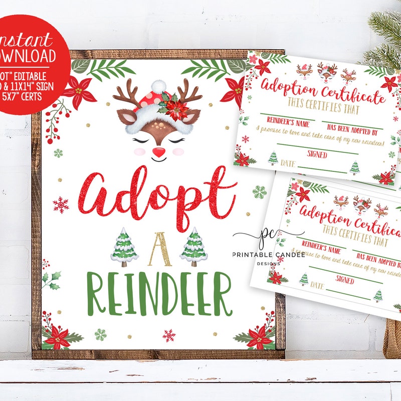 Reindeer Sign - Etsy