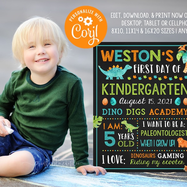 First Day Chalkboard - Etsy