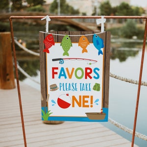 Fishing Favor Sign Fish Table Sign Fishing Party Signs Fishing Decor ...