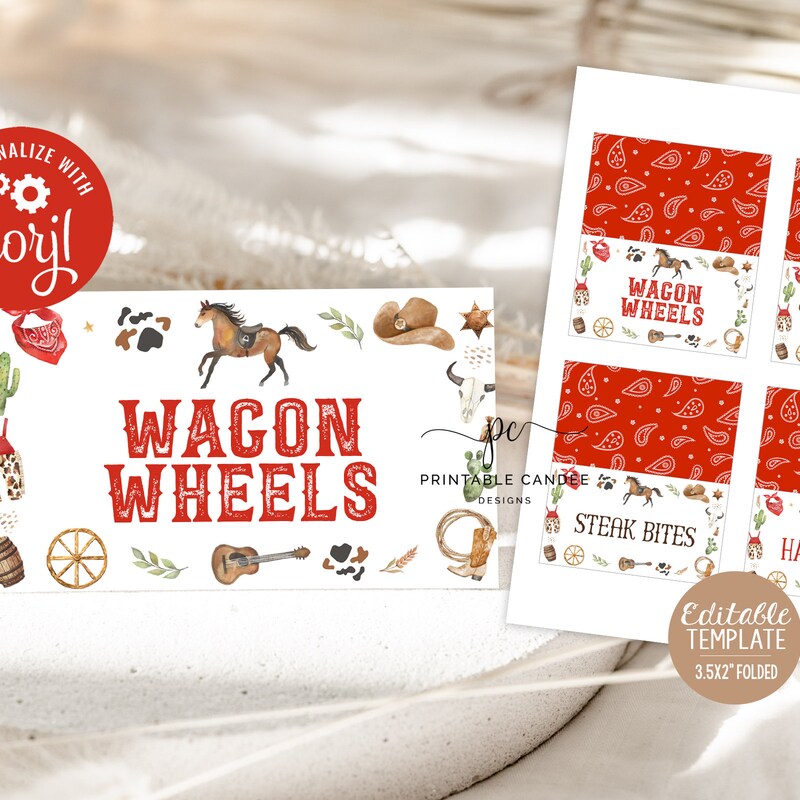 Western Food Label - Etsy