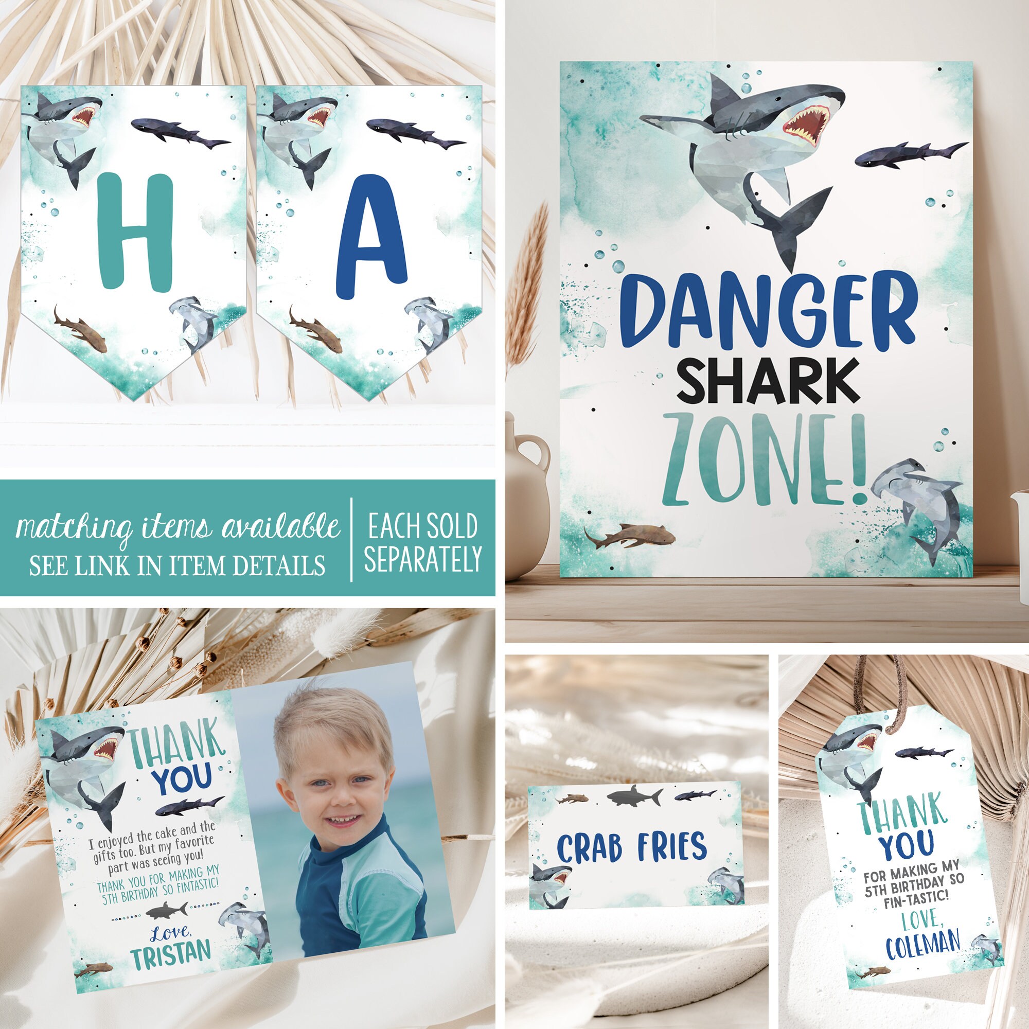 Adopt a Shark Party Game Boy Shark Birthday Sign Sharks Adoption Center ...