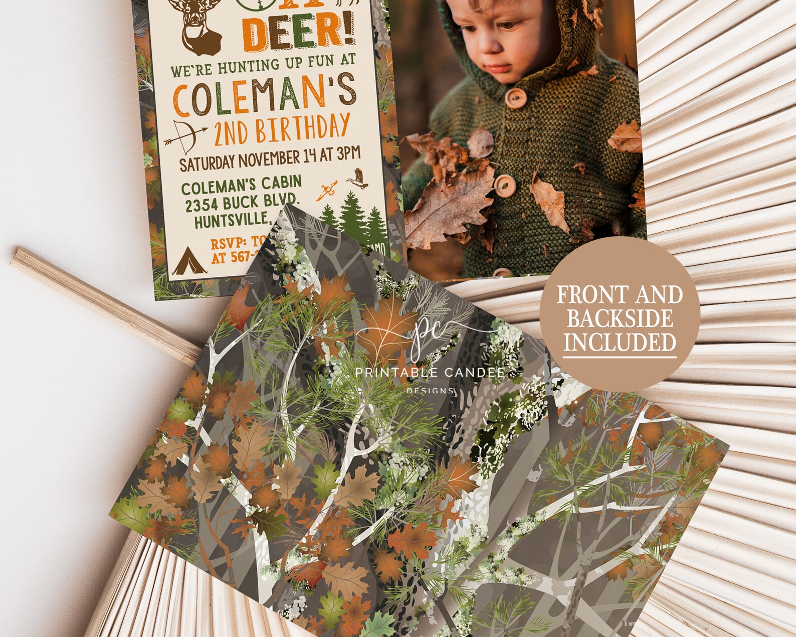Oh Deer Hunting Birthday Invitation Camo Party Invite Hunting Theme ...