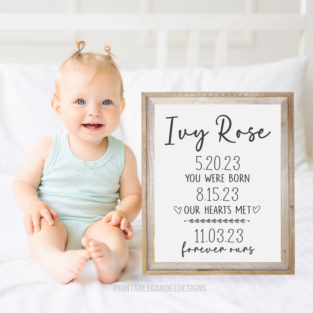 Adoption Announcement Sign Digital Minimalist Printable Foster Care ...