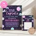 Girl Space Time Capsule Sign Template Outer Space Birthday Editable ...