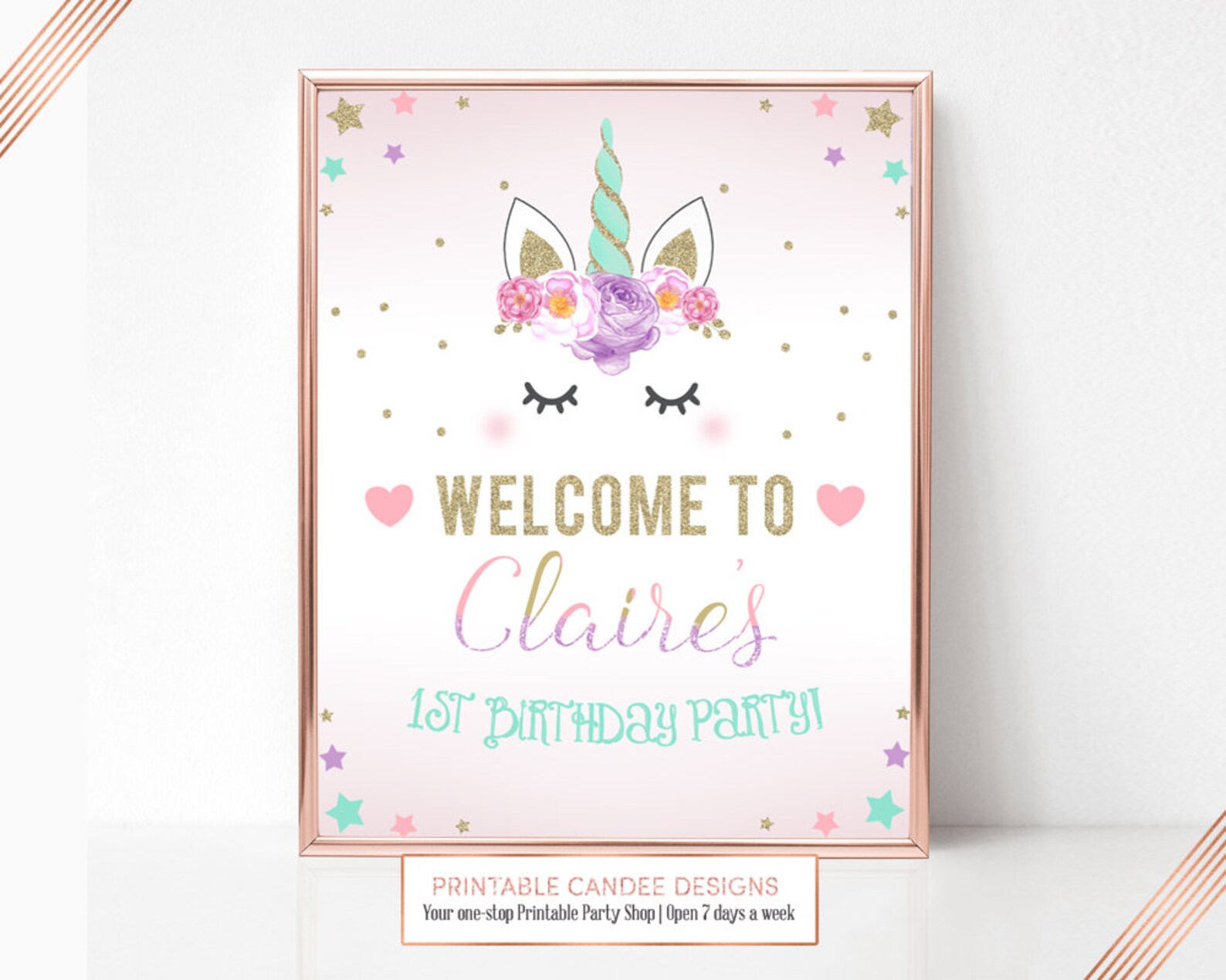 Unicorn Welcome Sign Unicorn Party Sign Unicorn Party Decor | Etsy