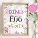 Dinosaur Party Sign Girl Dino Birthday Party Theme Dino Egg Hunt Sign ...