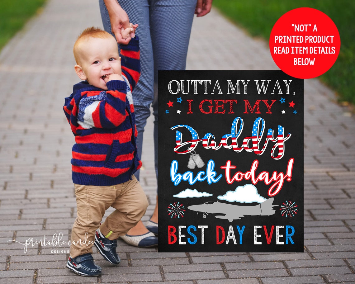 Welcome Home Daddy Sign Airman Military Homecoming Back From | Etsy