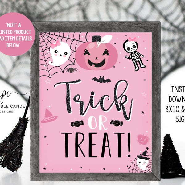 Trick or Treat Sign - Etsy