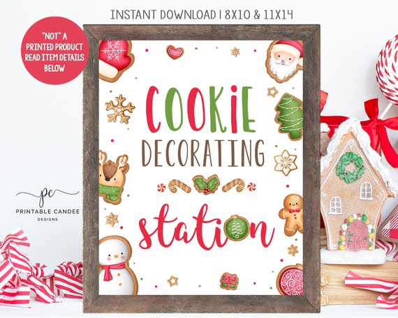 Cookie Decorating Station Sign Sweet One Birthday Cookie Party - Etsy