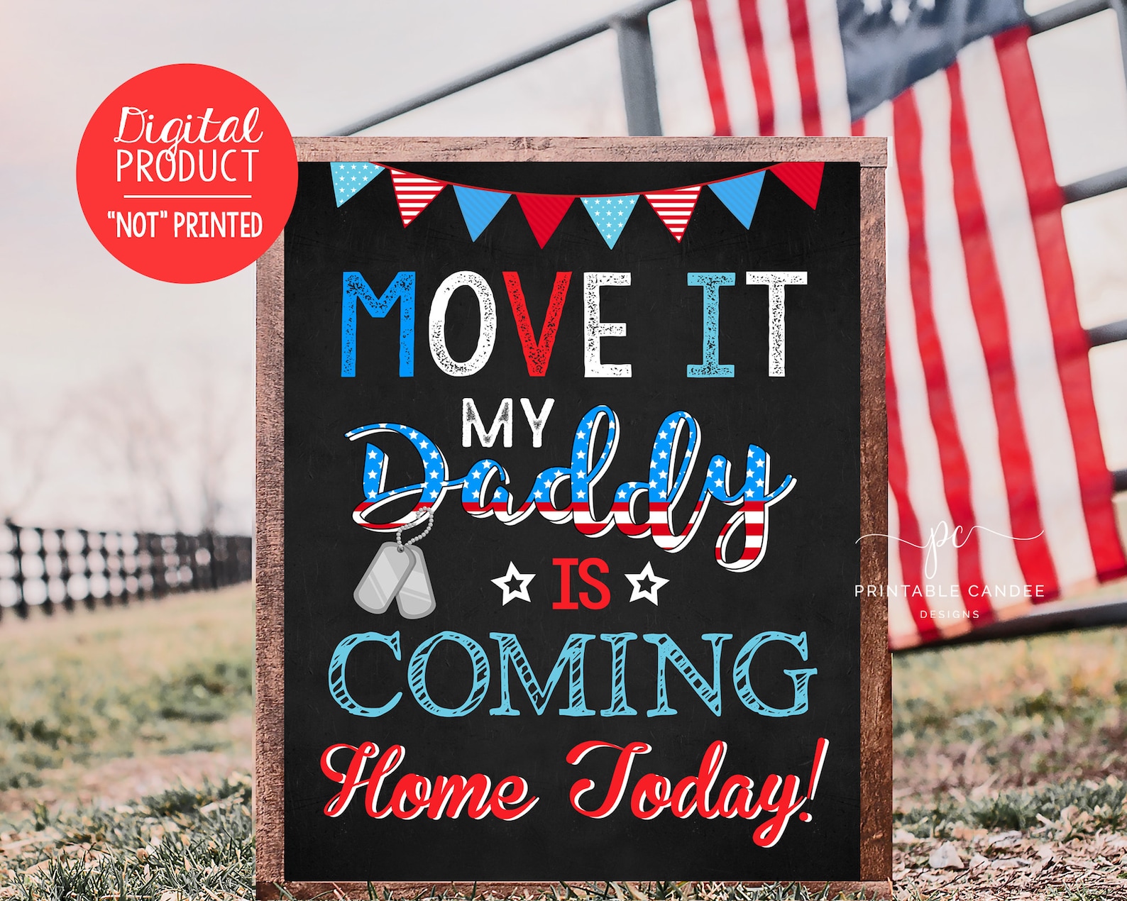 Welcome Home Daddy Sign Child Father Homecoming Move It Back - Etsy