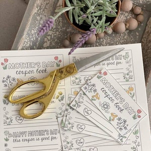 Mother's Day Coupon Book Printable Kids Children Mom Gift - Etsy