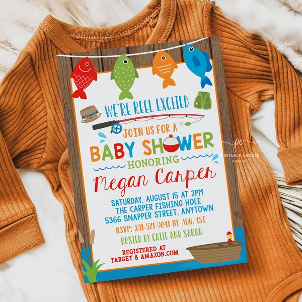 Fishing Baby Shower Invitation - Etsy