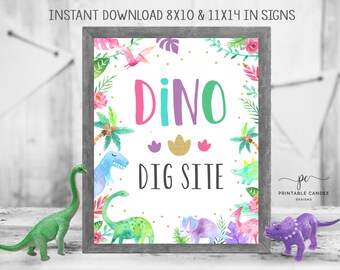 Dinosaur Favor Sign Girl Dino Birthday Table Candy Bar Gift | Etsy