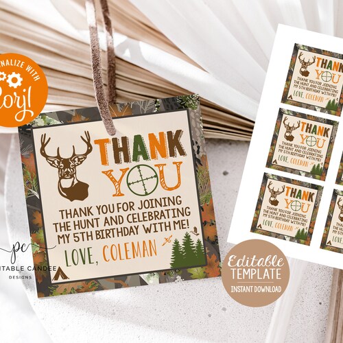 Editable Hunting Welcome Sign Camo Party Birthday Decor Deer - Etsy