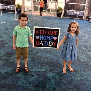 Welcome Home Daddy Sign Editable Red White Blue Homecoming Back From ...