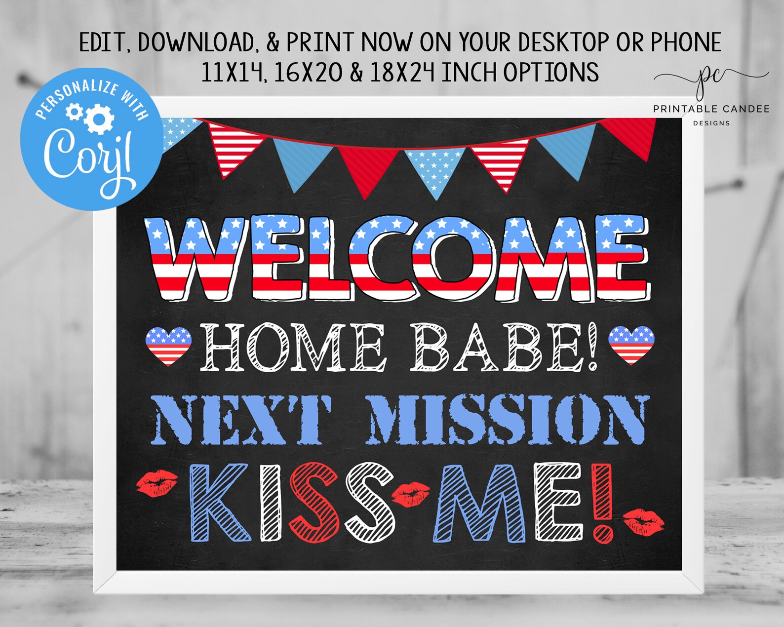 Welcome Home Wife Spouse Husband Sign Template Sailor | Etsy