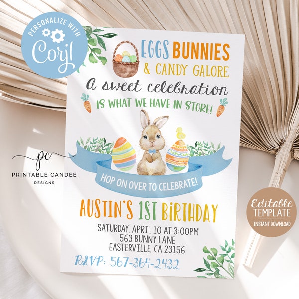 Easter Bunny Invite - Etsy