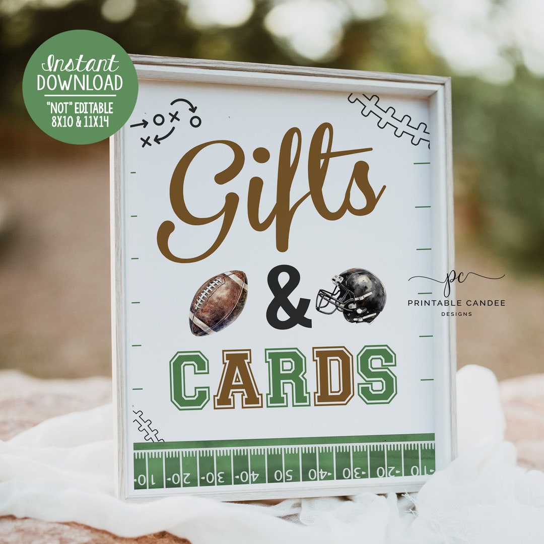 Football Gift Sign Sports Birthday Party Printable Decor Rookie Theme ...